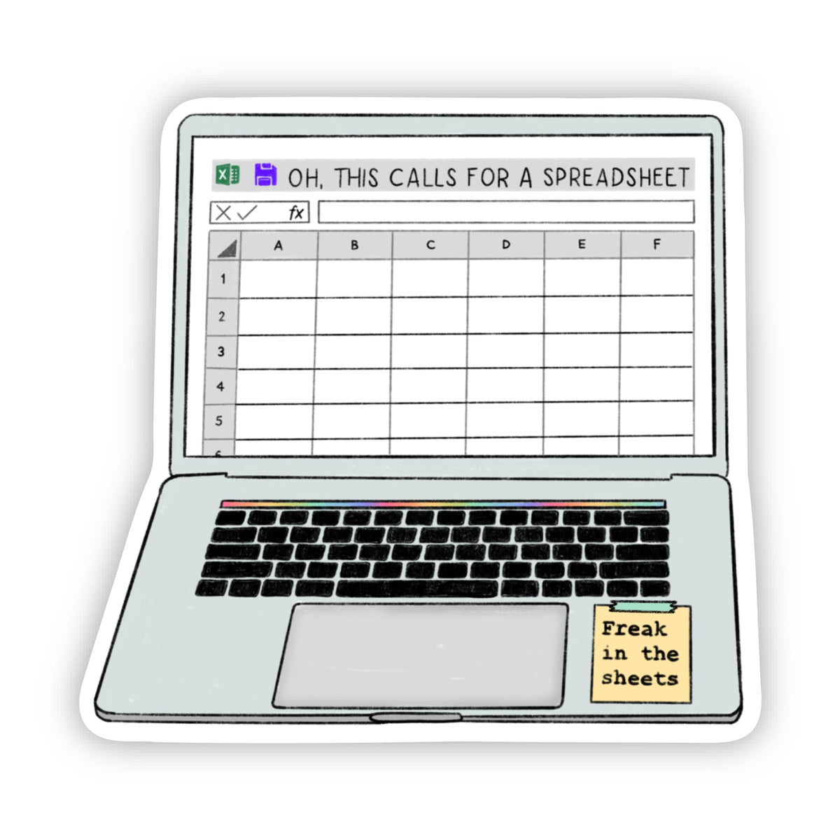 Excel Spreadsheets Sticker – Tidal Salt Co