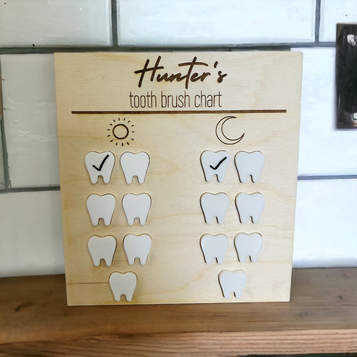 Tooth brush chart- customized – Tidal Salt Co
