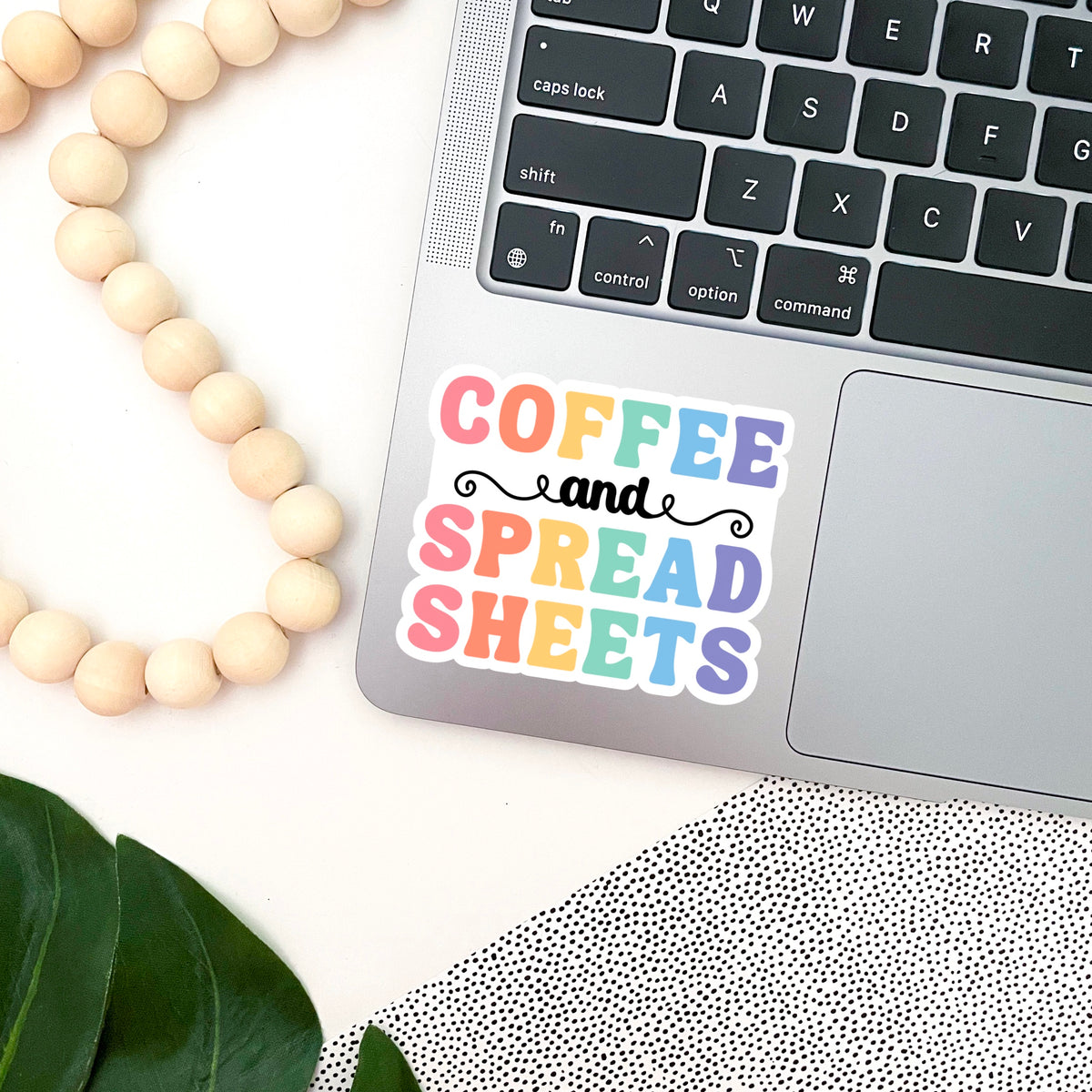 Coffee and Spreadsheets Sticker – Tidal Salt Co